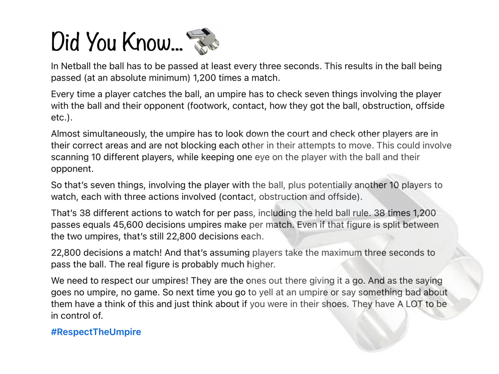 Did you know... - Brown Hill Netball Club